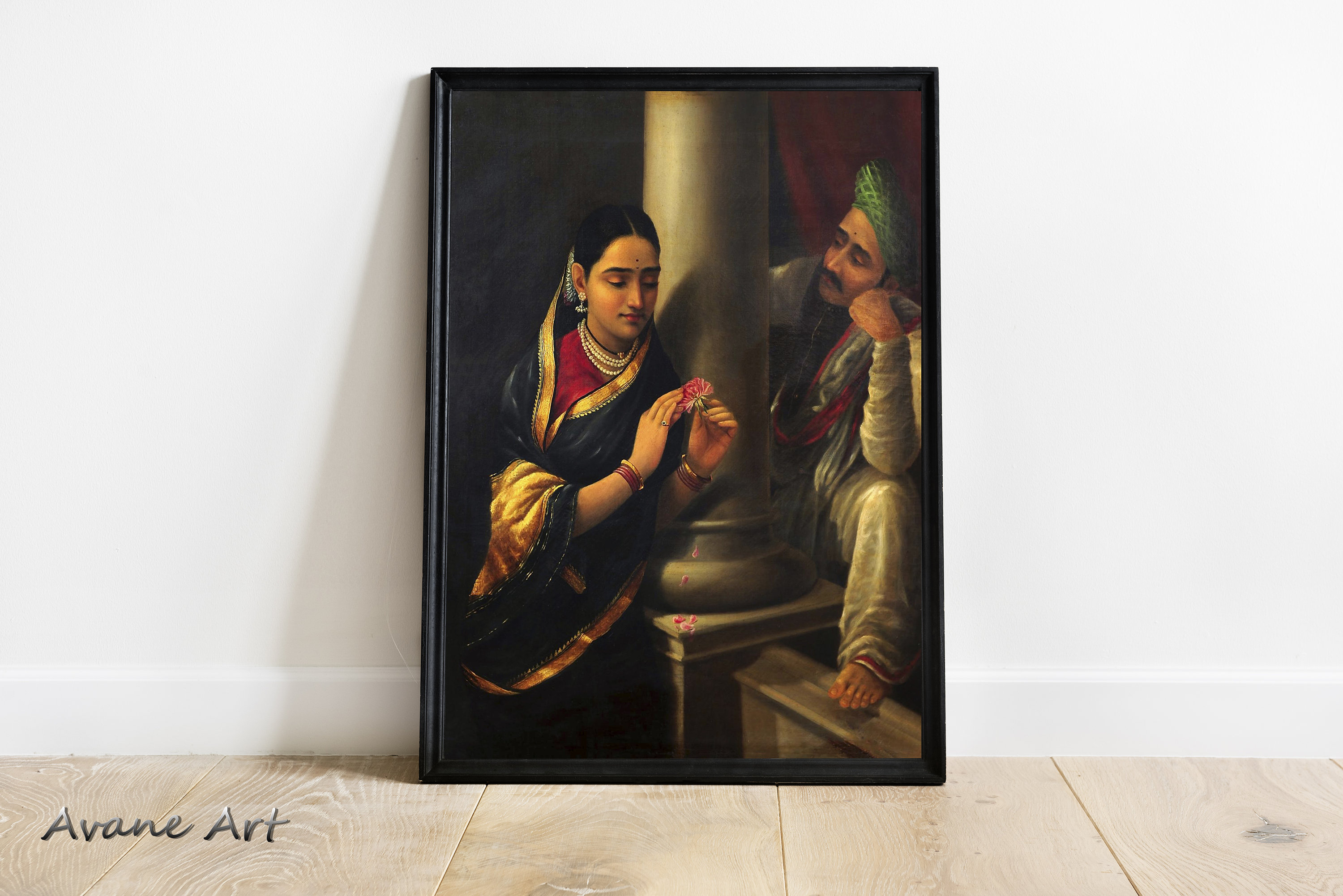 Stolen Interview by Raja Ravi Varma Indian Art Digital Print Download ...