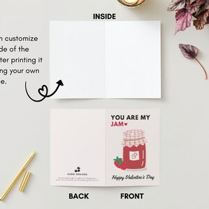 Printable You’re My Jam, Food Valentines Greeting Card, Cute Strawberry ...