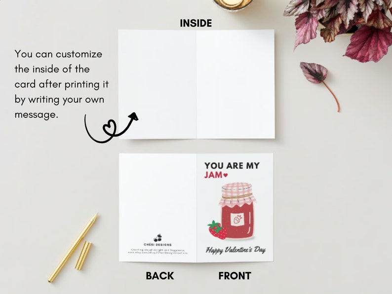 You’re My Jam Food Printable, Simple Strawberry, Friends Valentine’s ...