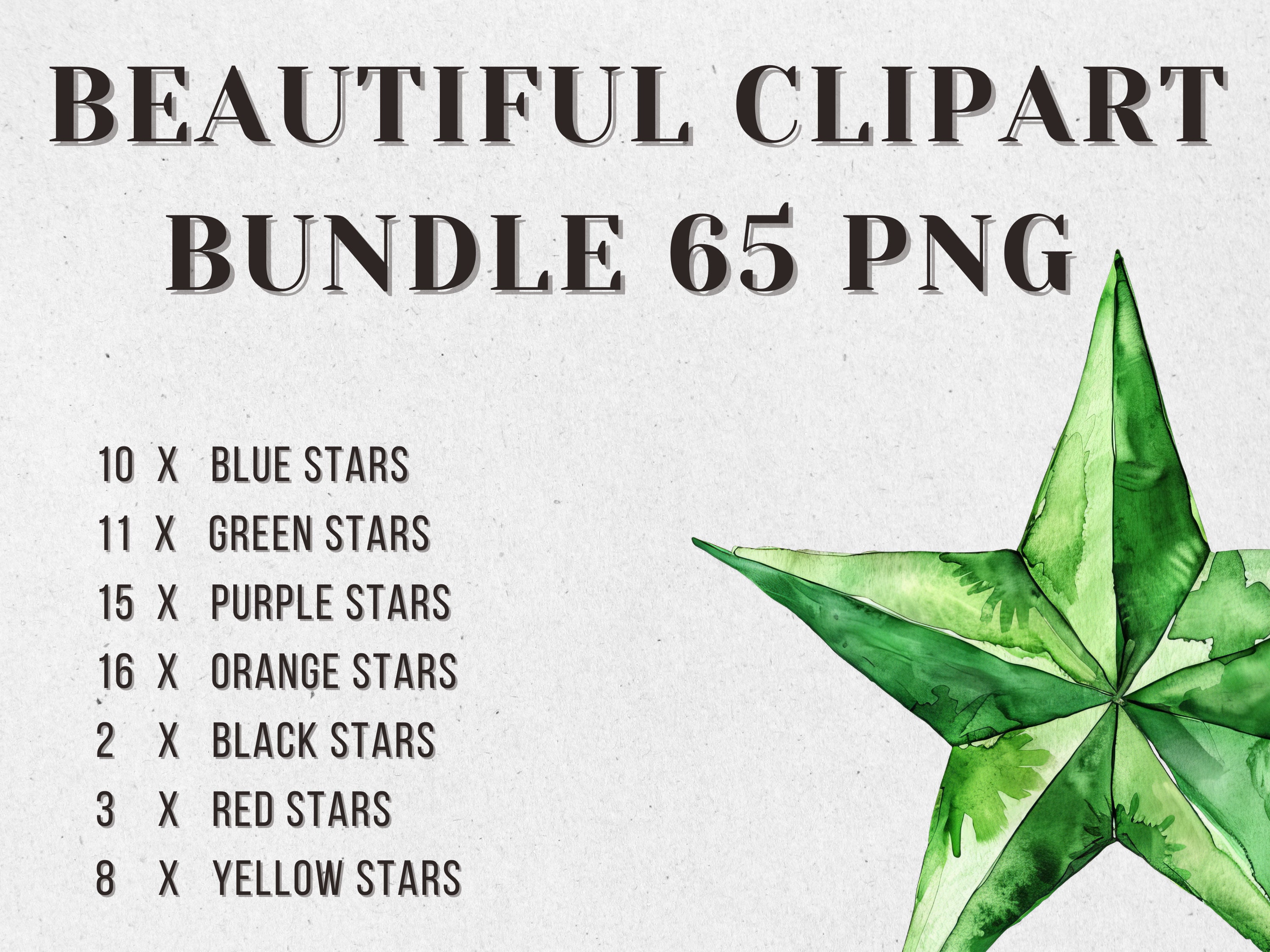 65 Watercolor Stars Clipart,stars Clipart,kids Clipart,clipart,sky ...