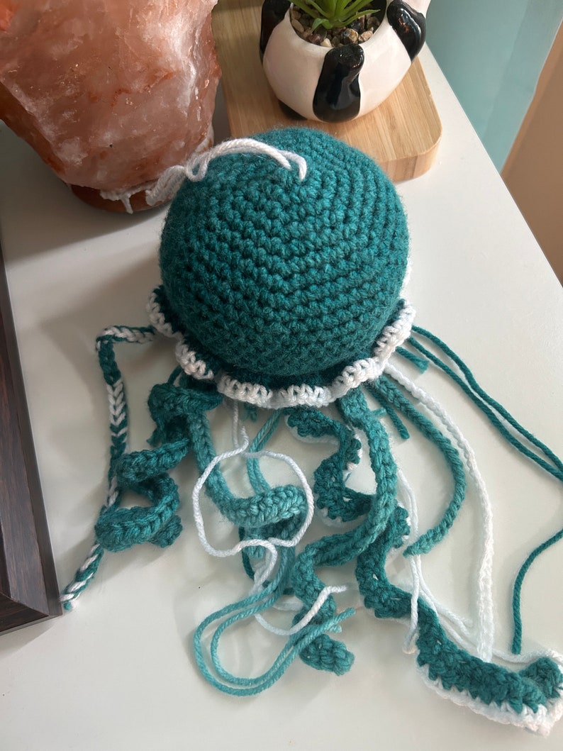 Crochet Stuffed Jellyfish- Jellyfish Amigurumi Handmade Decor - Crochet ...