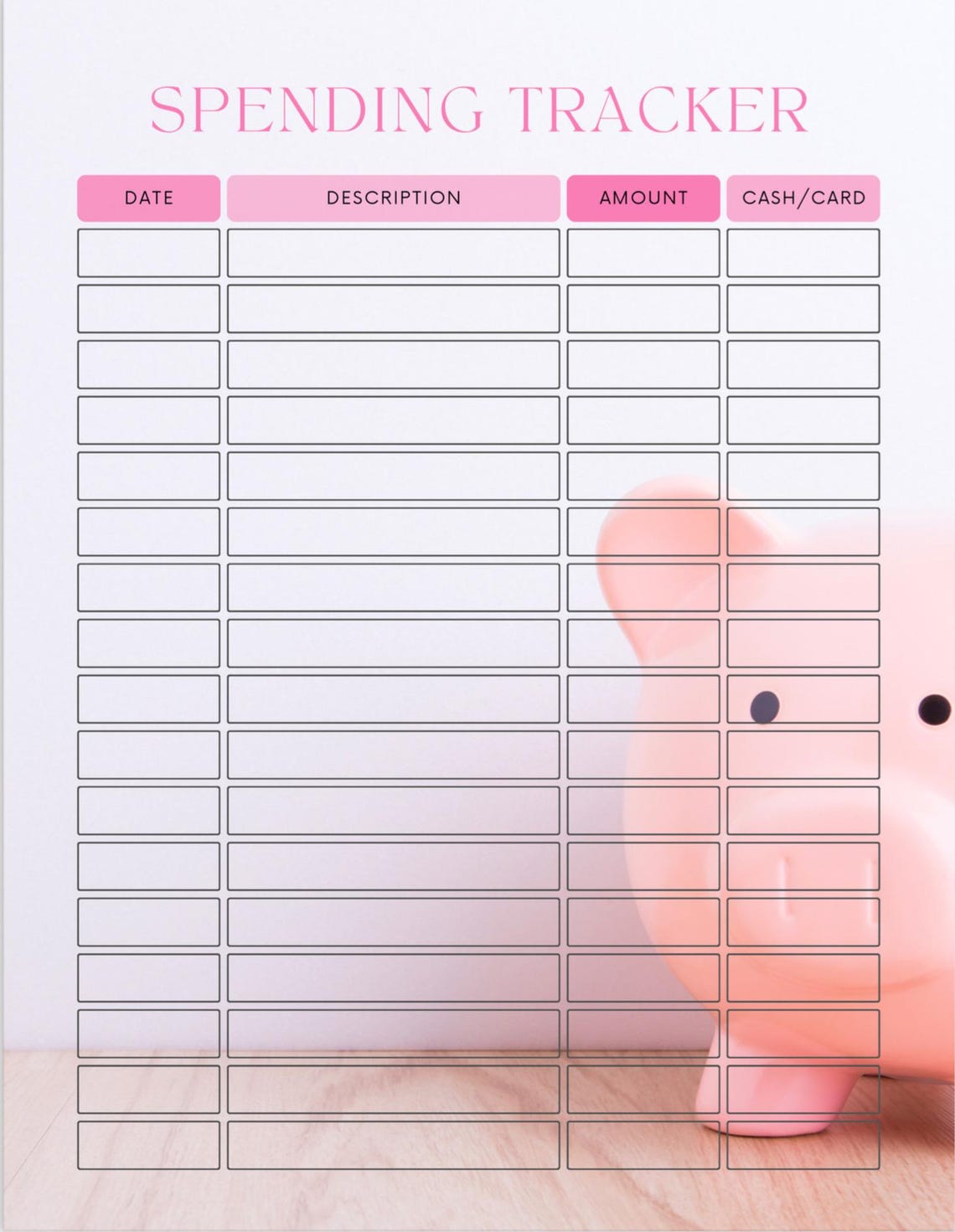 Spending Tracker Planner Page - Printable. - Etsy
