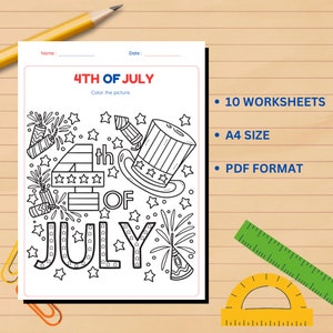 4th of July Worksheet Printable for Preschool Fourth of July Worksheets ...