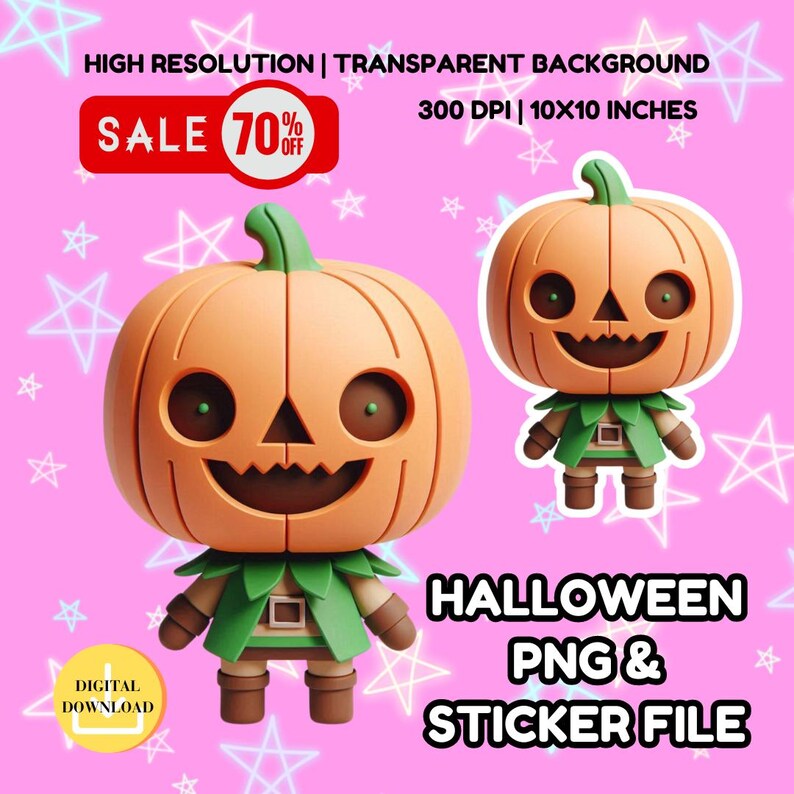 Chibi Halloween PNG Halloween Pumpkin Head Halloween Png Halloween ...
