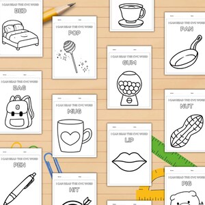 Phonics Worksheets Short Vowel Sound Coloring Pages for Kindergarten ...