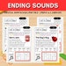 Phonics Worksheets Ending Sound Decodable Stories for Kindergarten Word ...