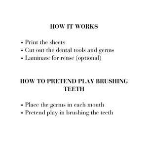 Preschool Brushing Teeth Activity: Dental Health Game Printable (PDF ...