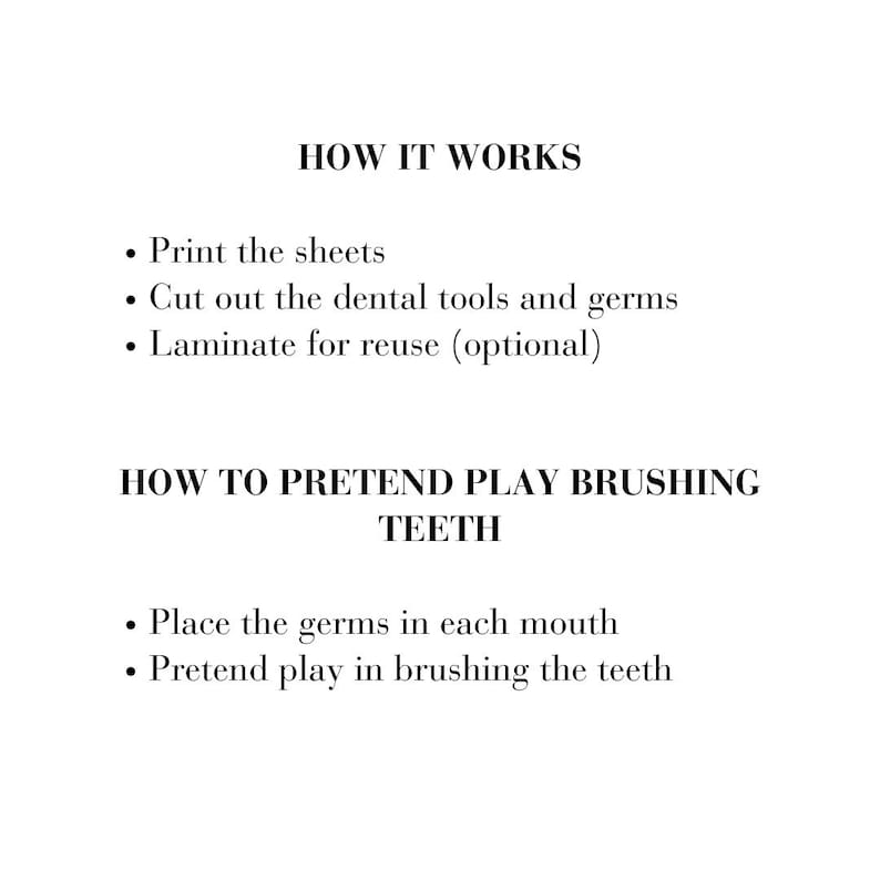 Brushing Teeth Activity for Preschool Tooth Activity Dental Health Game ...