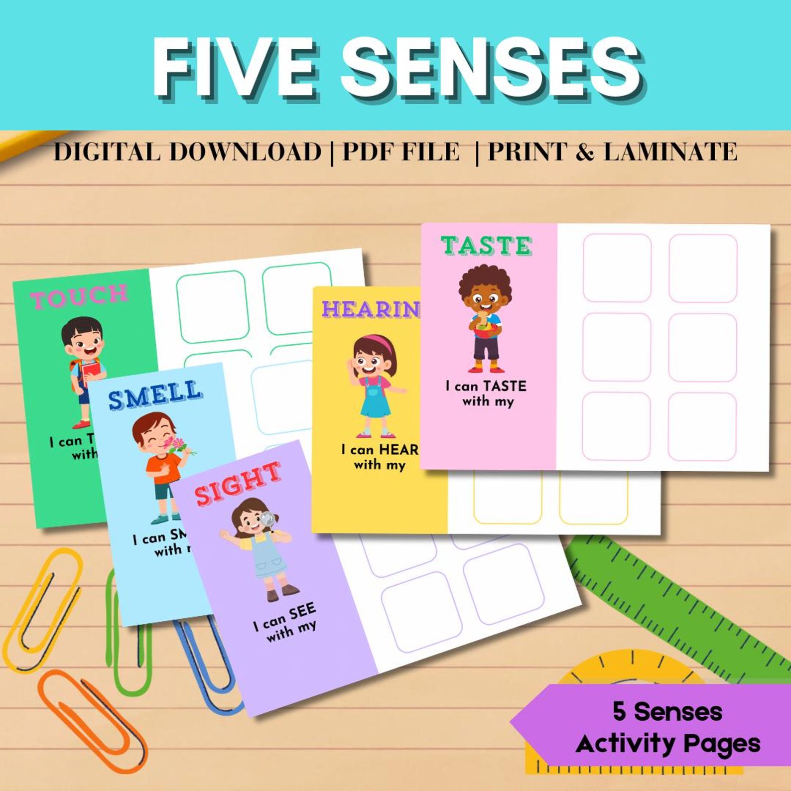 Five Senses Sorting Activity for Preschool 5 Senses Sorting Activities ...