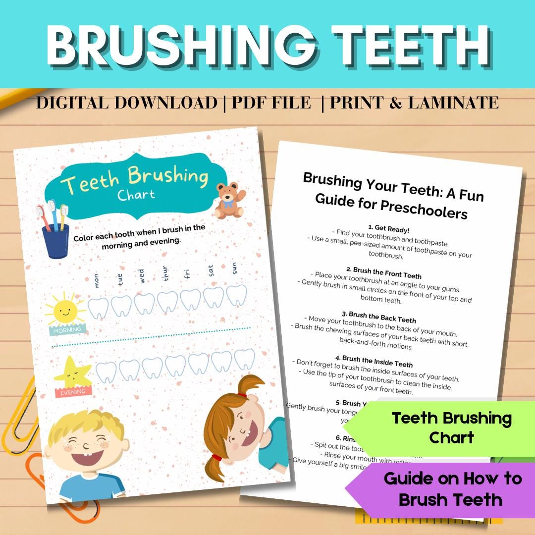 Brushing Teeth Activity for Preschool Tooth Activity Dental Health Game ...