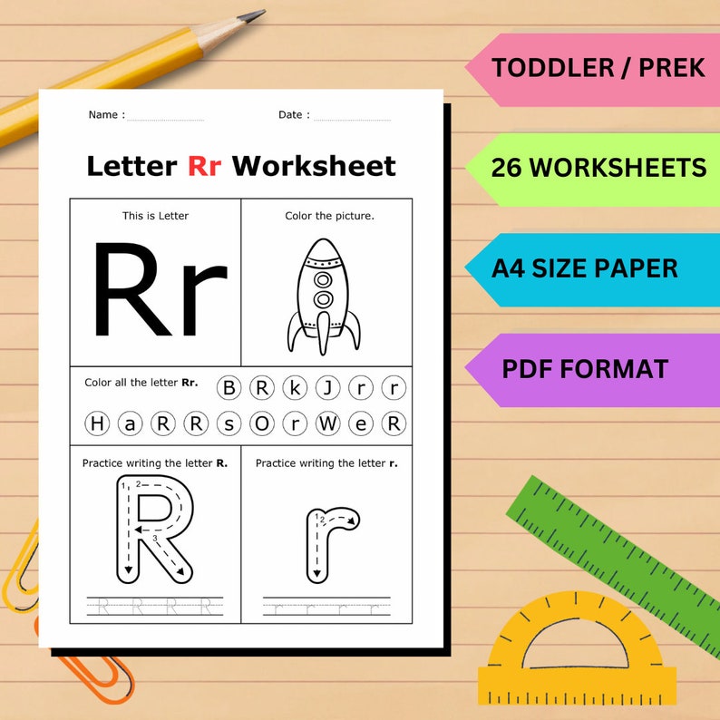 Alphabet Worksheet Printable for Kids Letters Work Sheet for Preschool ...