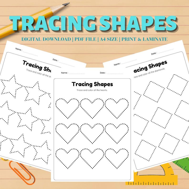 Preschool Shape Tracing Basic Shape Tracing Coloring Pages for Kids ...
