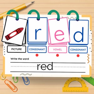 CVC Words Flipbook Printable Phonics Activity CVC Words for Preschool ...
