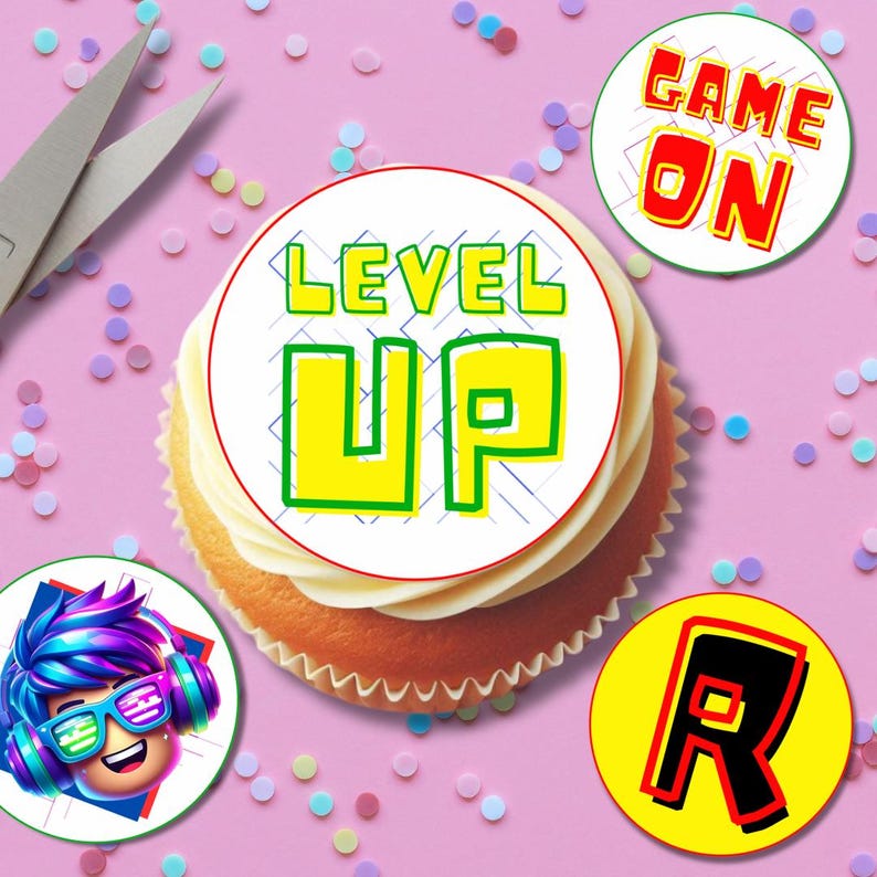 Roblox Cupcake Topper Roblox Birthday Cupcake Topper Birthday Boy Gamer ...