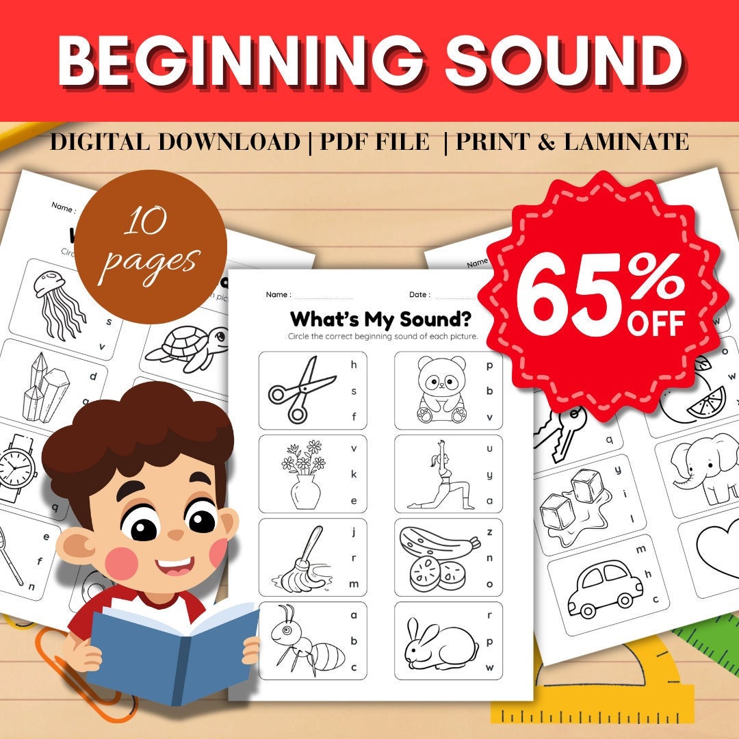 Beginning Sound Activity Phonics Worksheets for Preschool Phonics ...