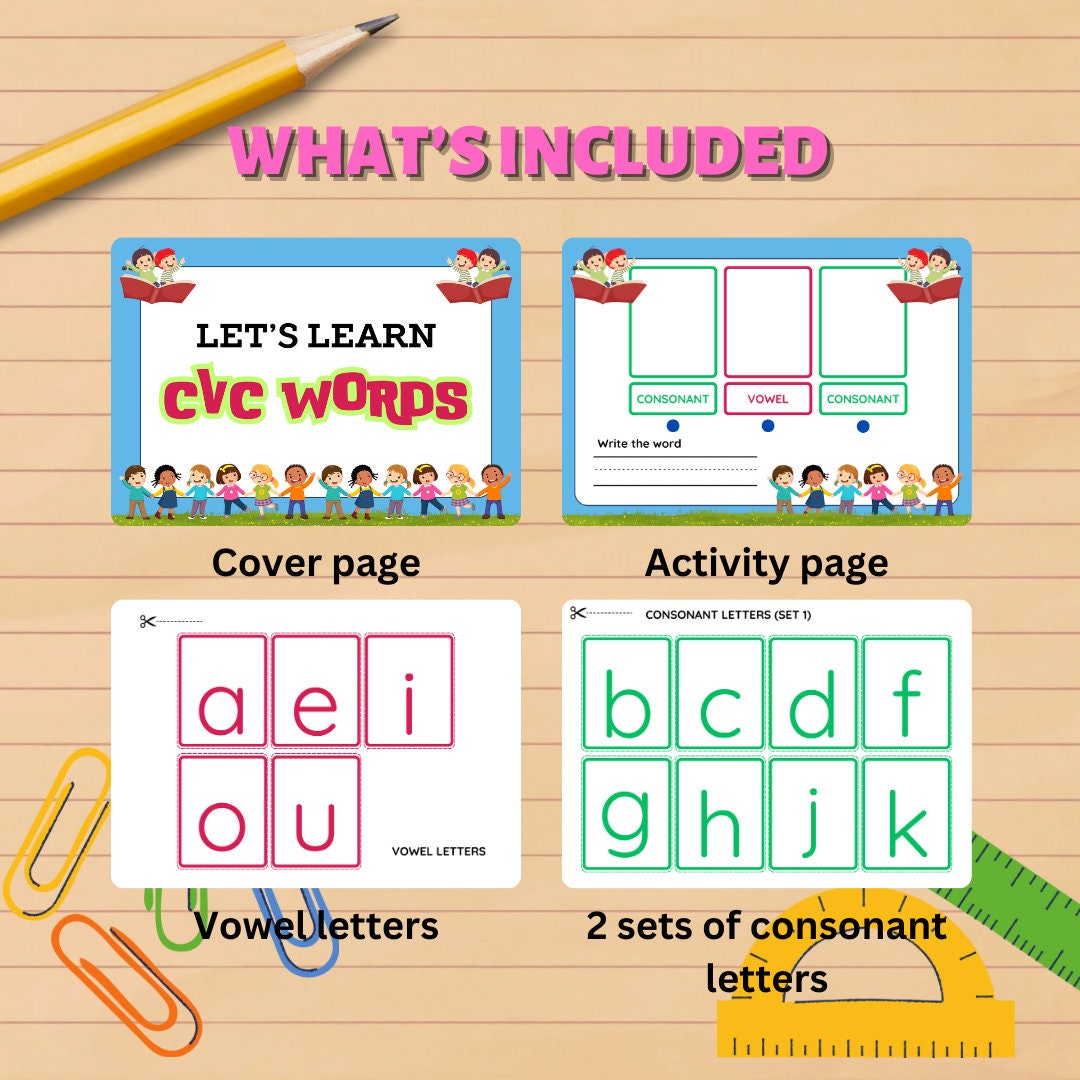 Phonics CVC Flip Book Printable Activity for Prek CVC Words Flipbook ...