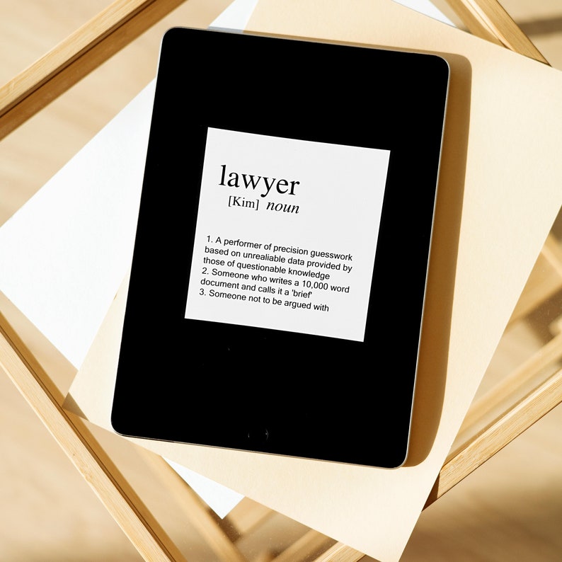 Custom Definition Sticker Gift for Lawyer Profession Decal Dictionary ...