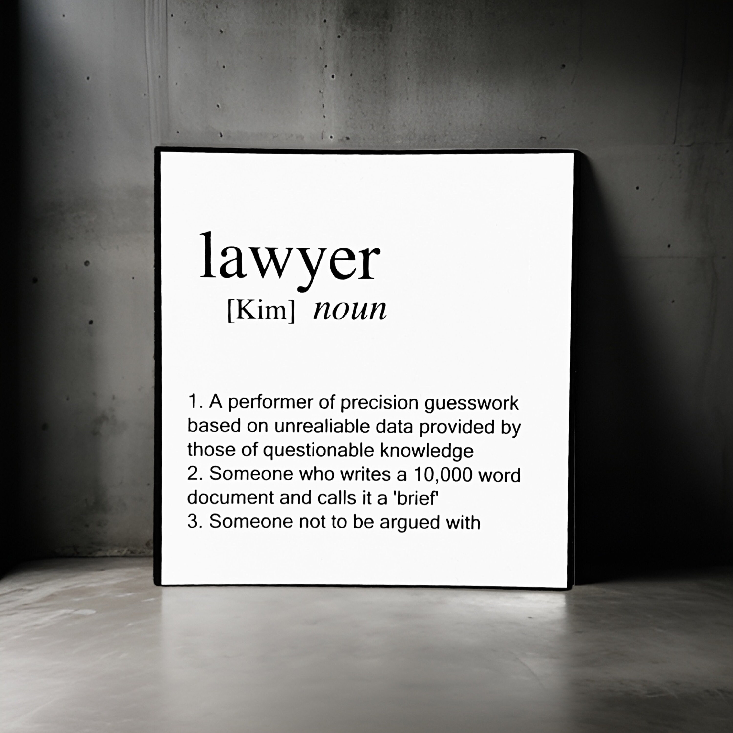 Custom Definition Sticker Gift for Lawyer Profession Decal Dictionary ...