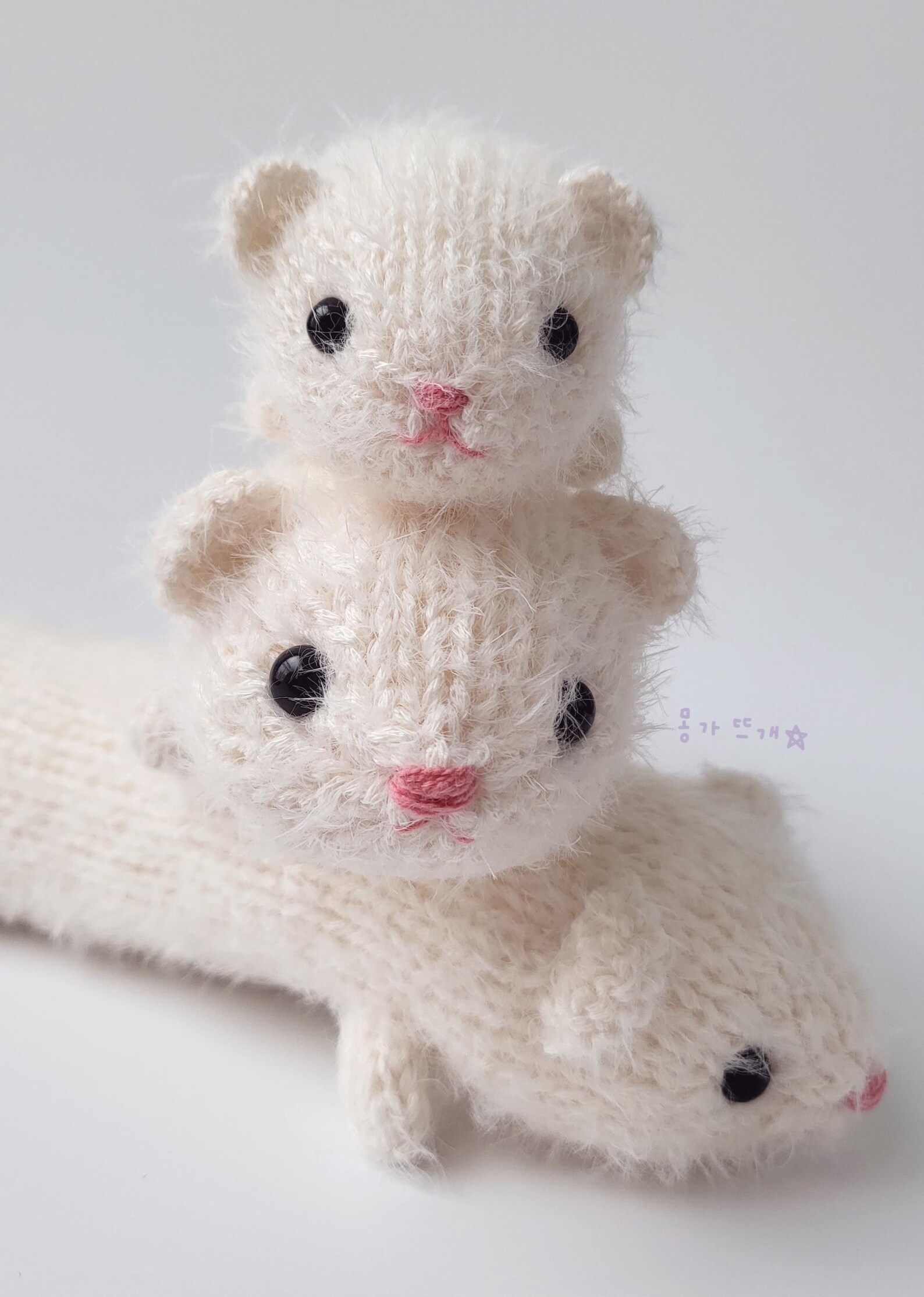 Seolgi,weasel,ferret,knitting Pattern, Tutorial English Pdf, Full Video ...