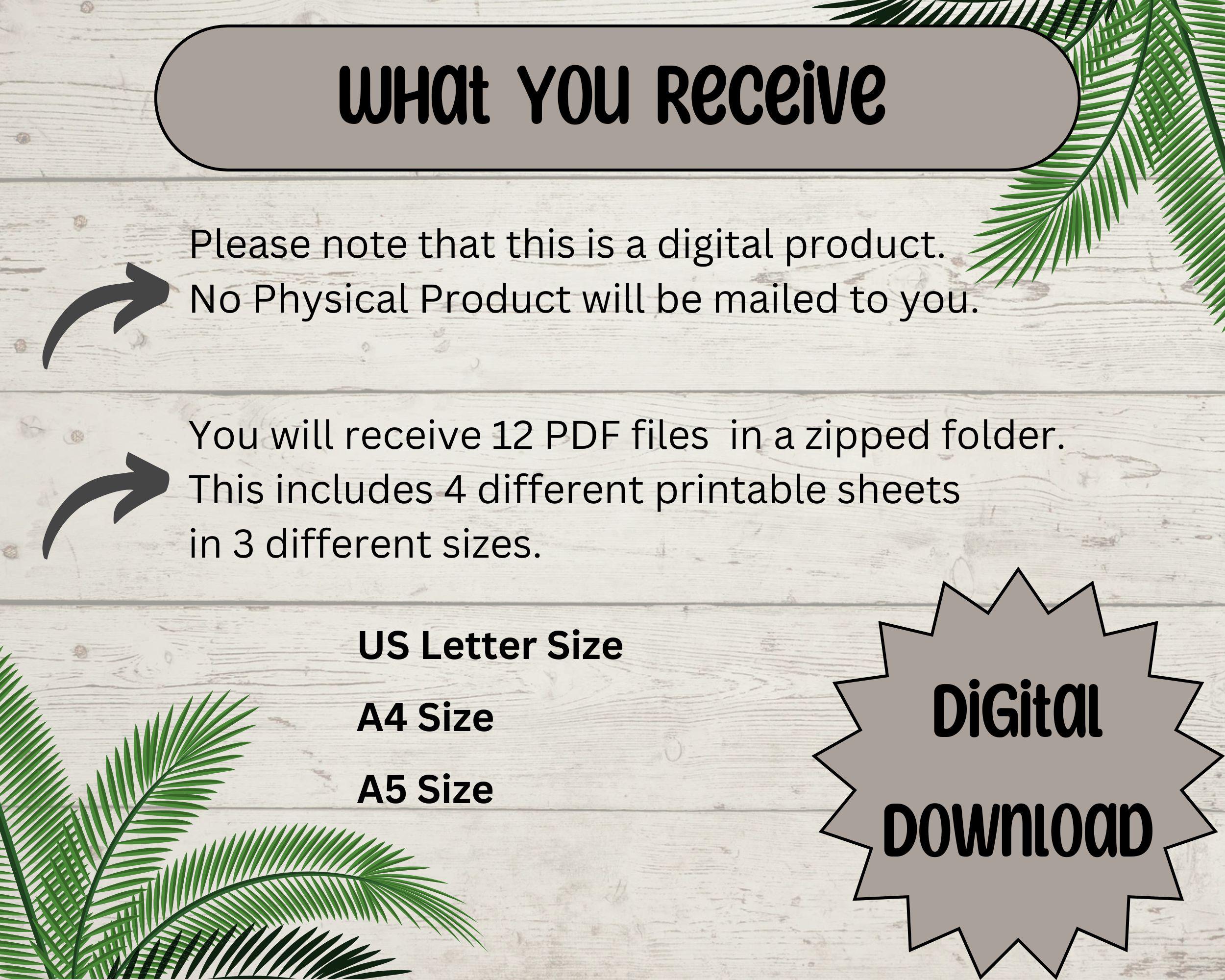 Digital Printable Gratitude Tracker-journal, Mindfulness Tracker, Daily ...