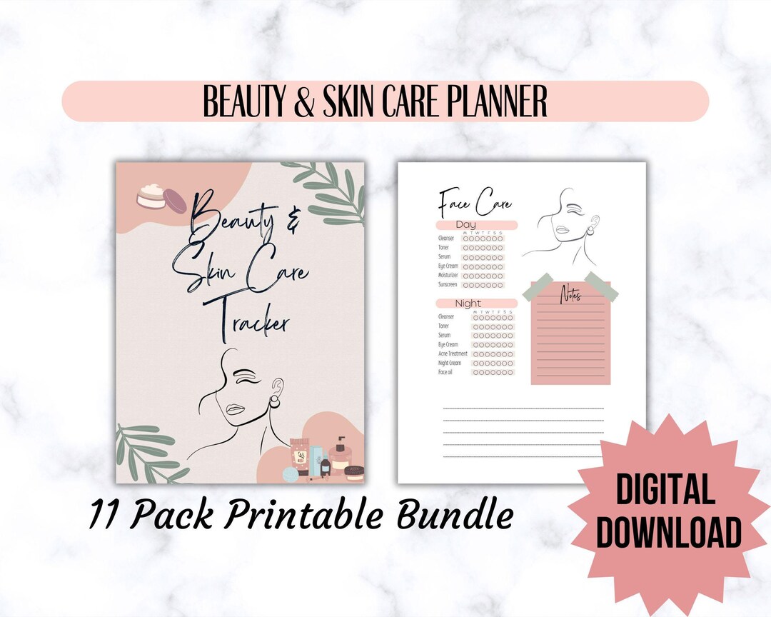 Beauty and Skin Care Tracker, Digital Beauty and Skin Care Tracker ...
