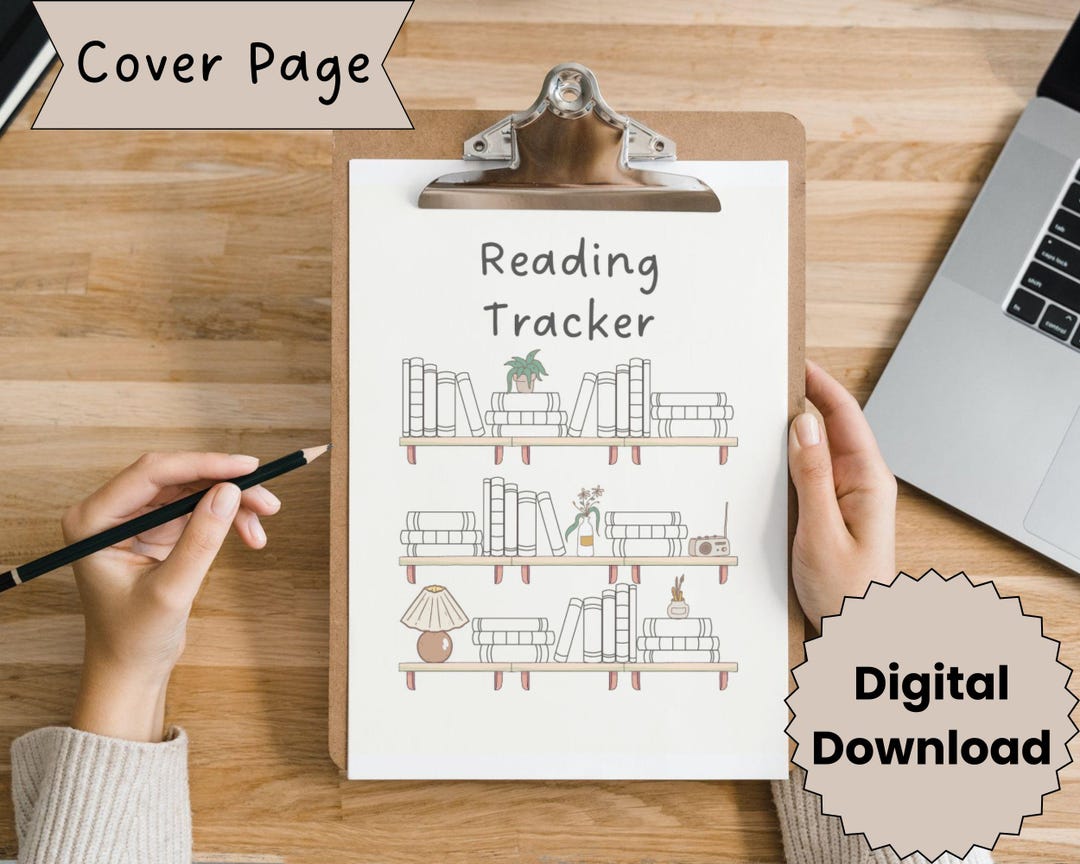 Digital Printable Reading Tracker, Book Lovers and Bookworms, Daily ...
