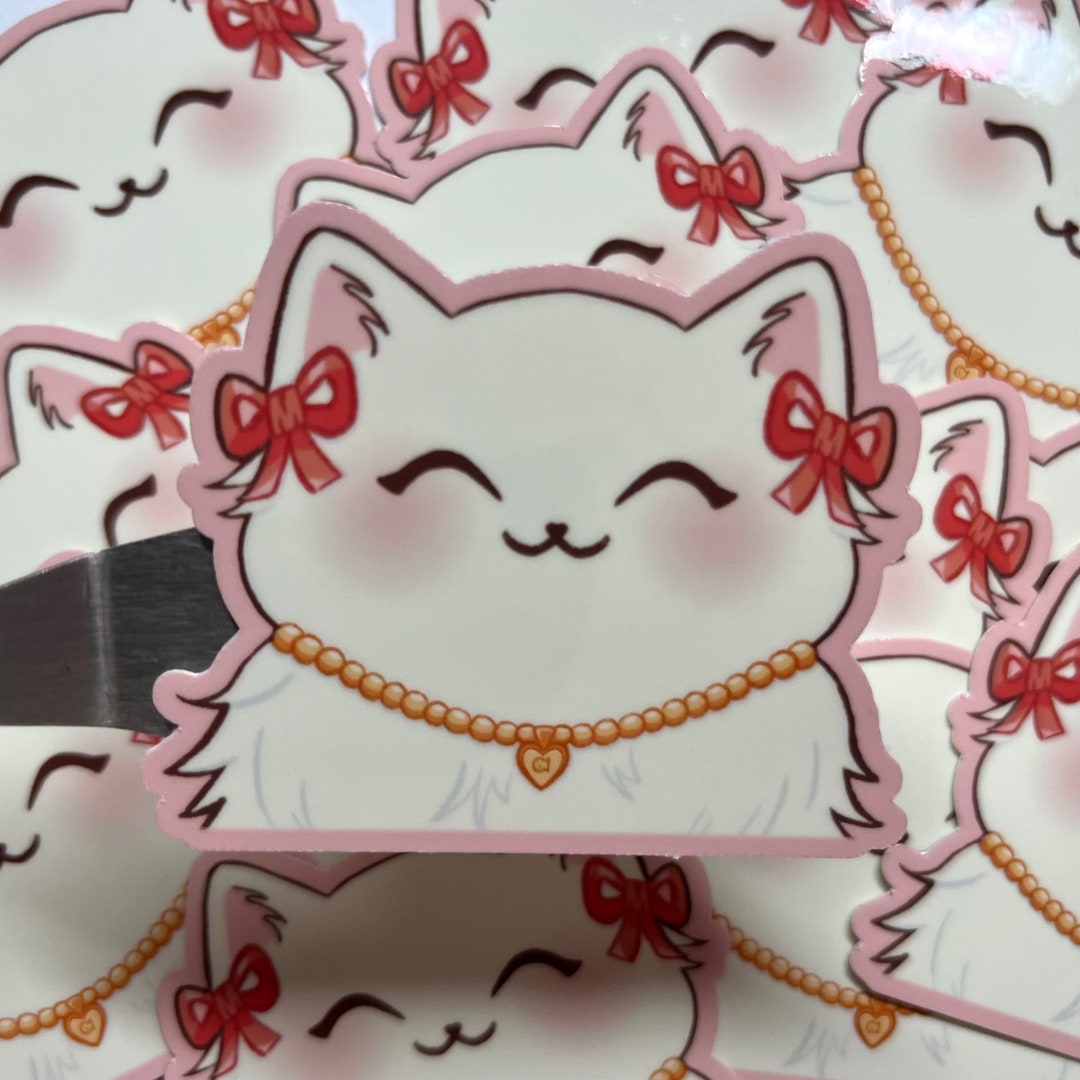 Coquette Cat Sticker - Etsy