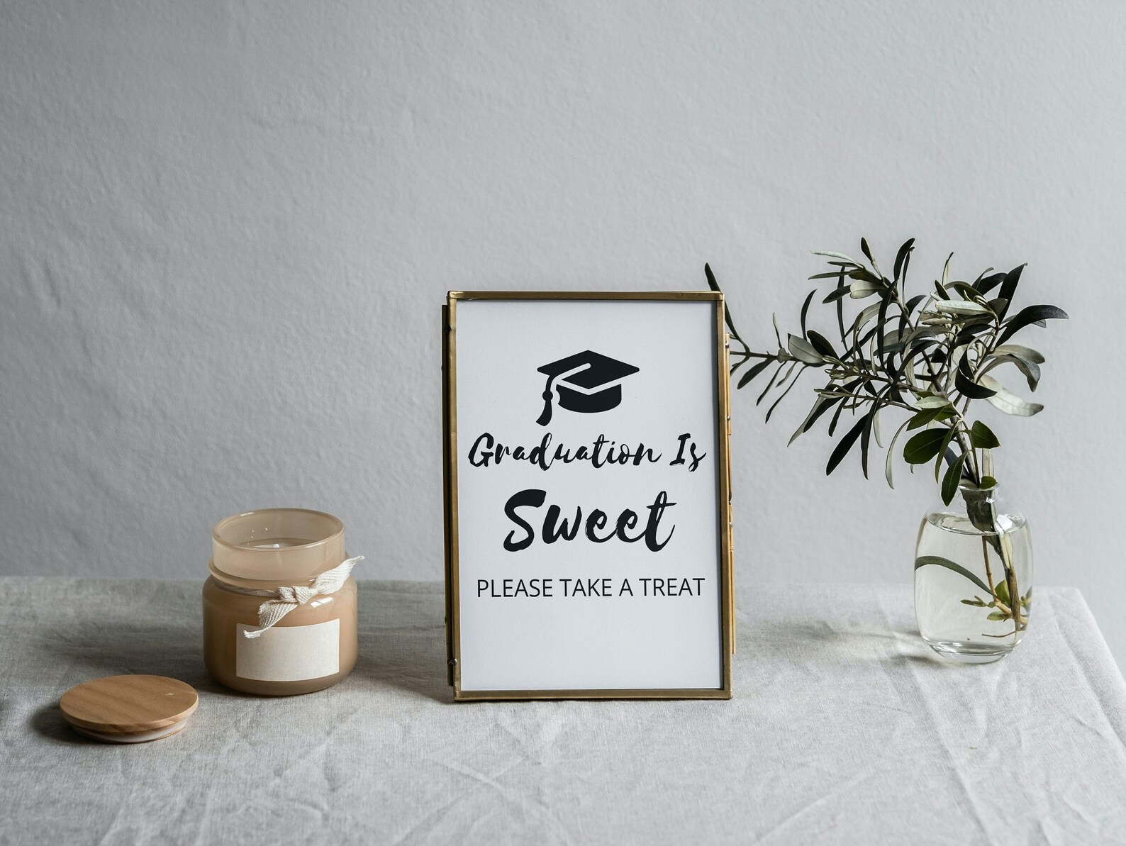 Graduation Sign, Graduation is Sweet Please Take A Treat, Graduation ...