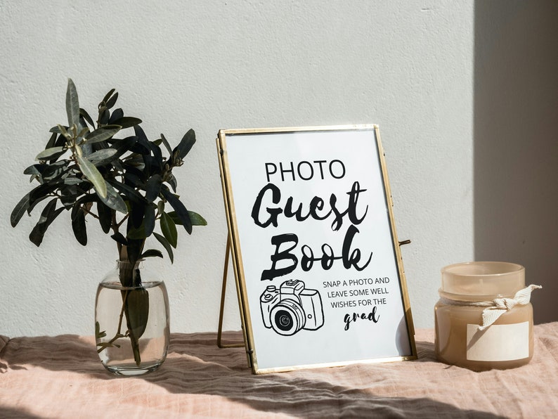 Graduation Photo Guest Book, Graduation Sign, Printable Graduation Sign ...