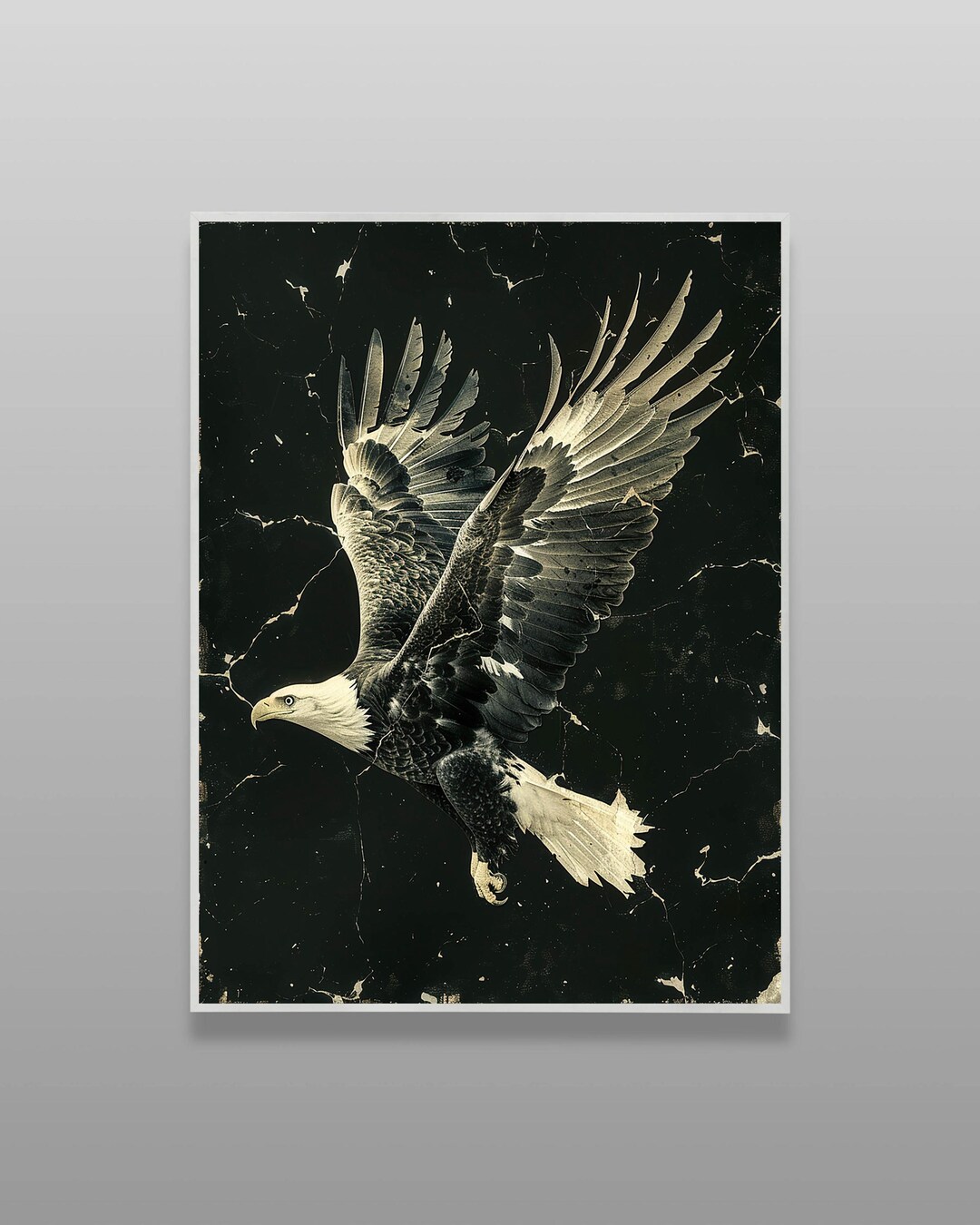 Vintage Bald Eagle Wall Art Print - Majestic Bird, Digital Download ...
