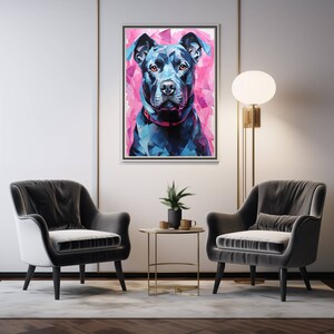 Pit Bull Poster Digital Download, Digital Print, Animal Digital Print ...