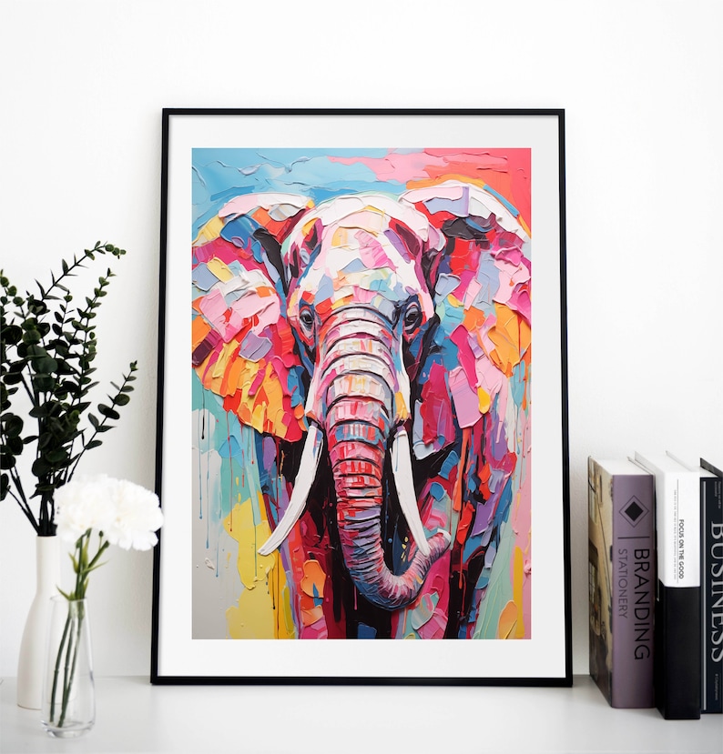 Elephant Poster Digital Download, Digital Print, Printable JPEG, Large ...