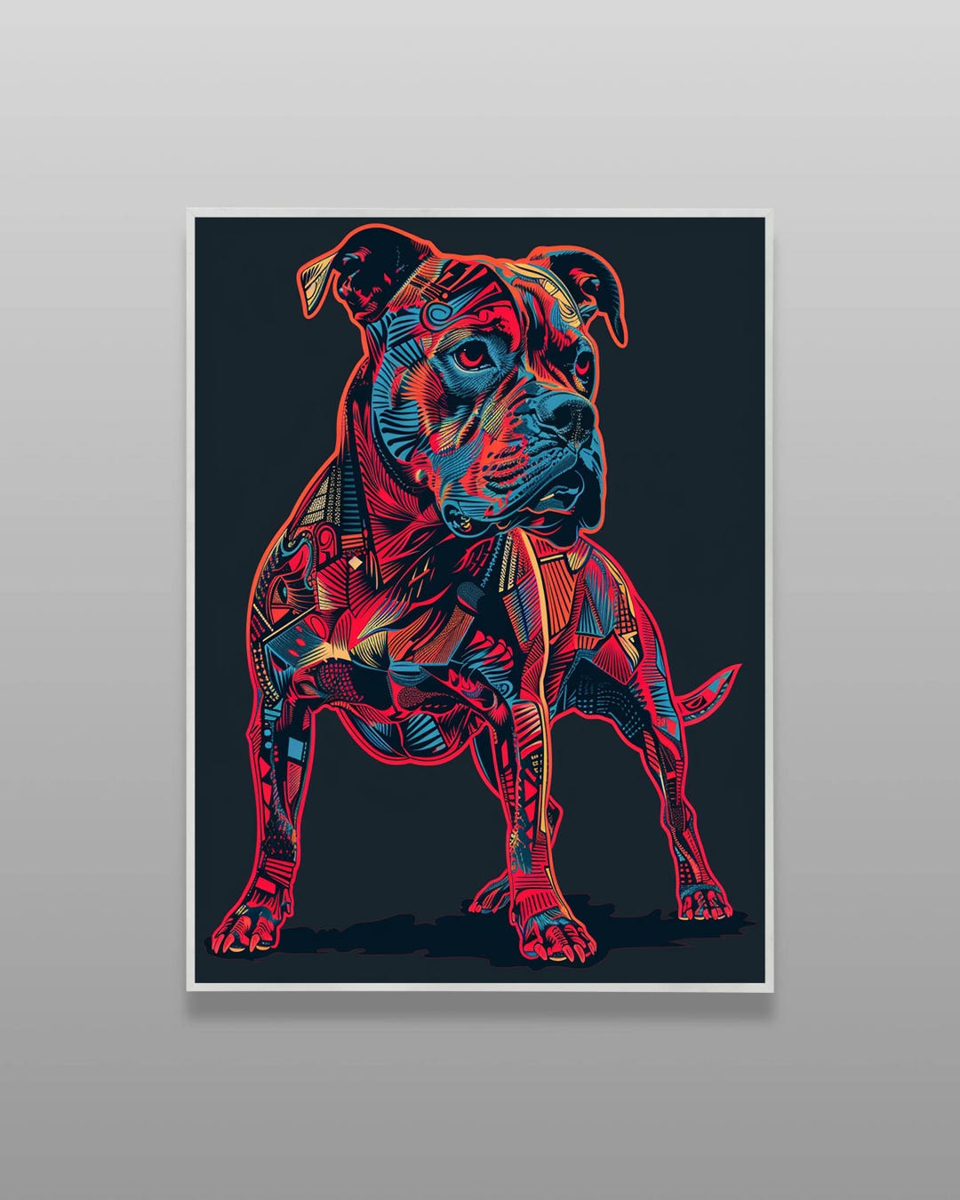 Pit Bull Poster Digital Download, Digital Print, Animal Digital Print, Large Poster Download ...
