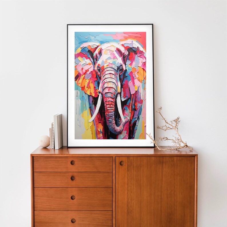 Elephant Poster Digital Download, Digital Print, Printable JPEG, Large ...
