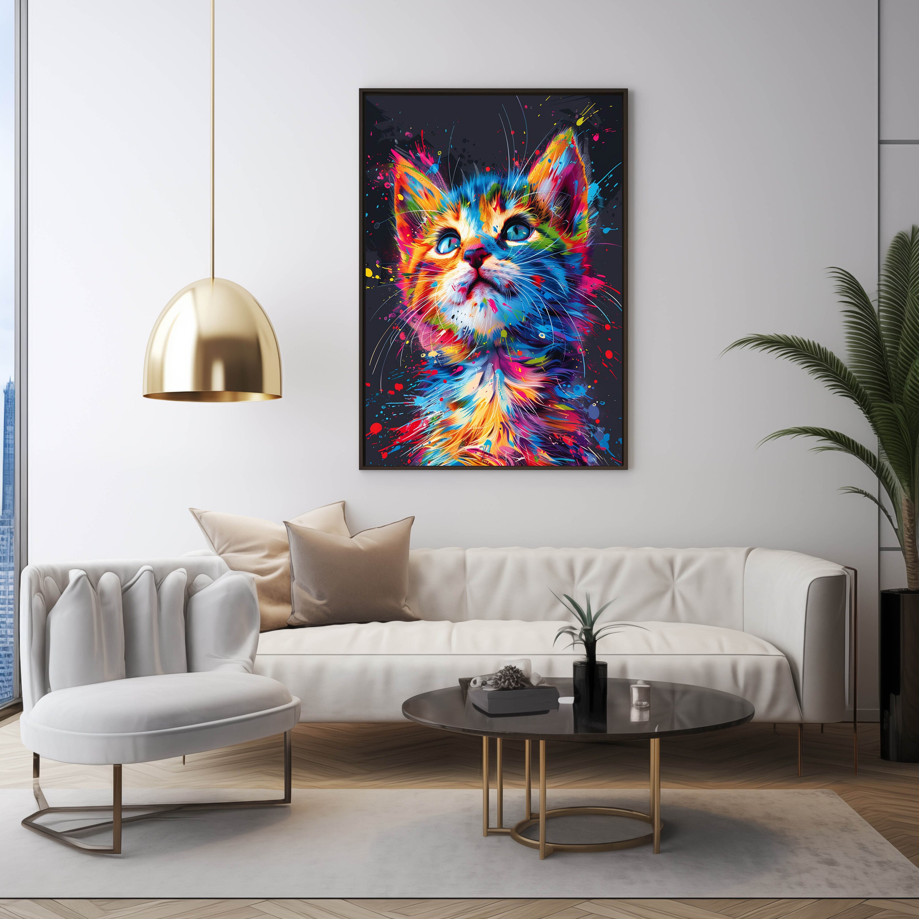 Paint Cat Poster, Digital Download, Digital Print, Printable JPEG ...