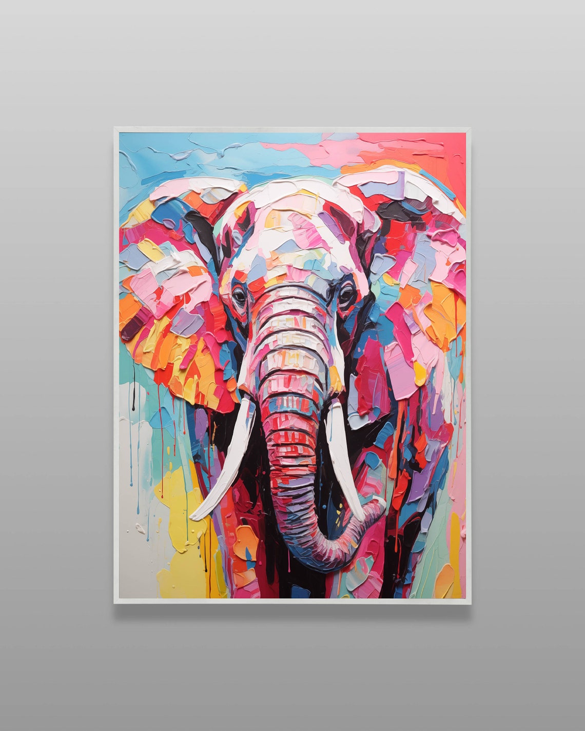 Elephant Poster Digital Download, Digital Print, Printable JPEG, Large ...