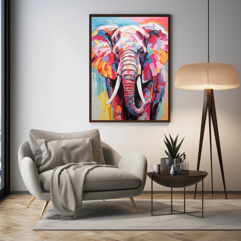 Elephant Poster Digital Download, Digital Print, Printable JPEG, Large ...
