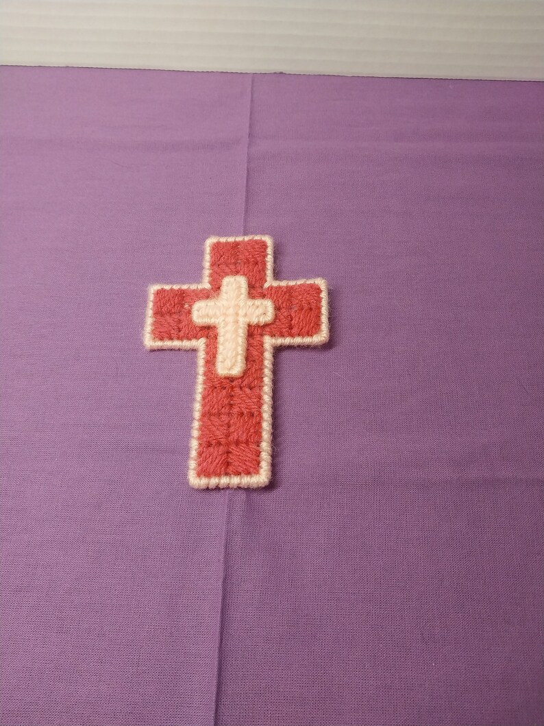Plastic Canvas Cross Magnet - Etsy