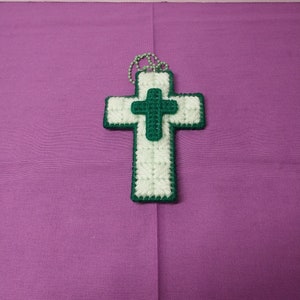 Plastic Canvas Cross W/chain - Etsy