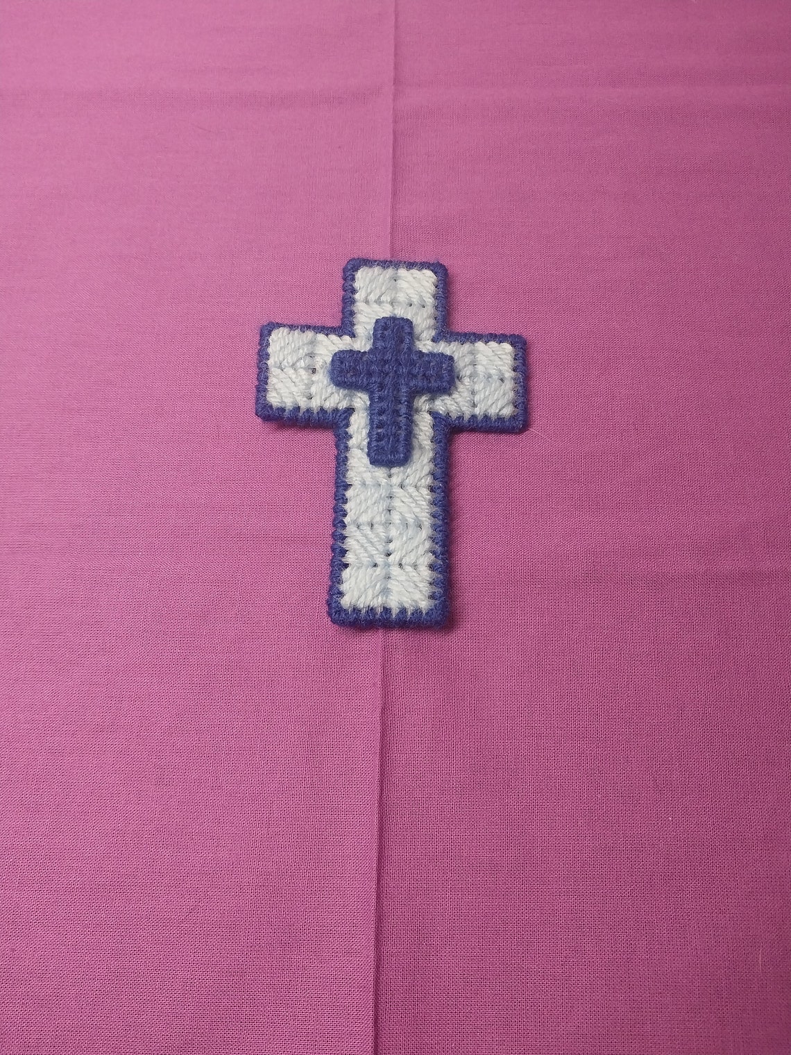 Plastic Canvas Cross Magnet - Etsy