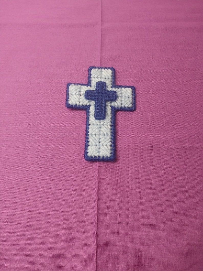 Plastic Canvas Cross Magnet - Etsy