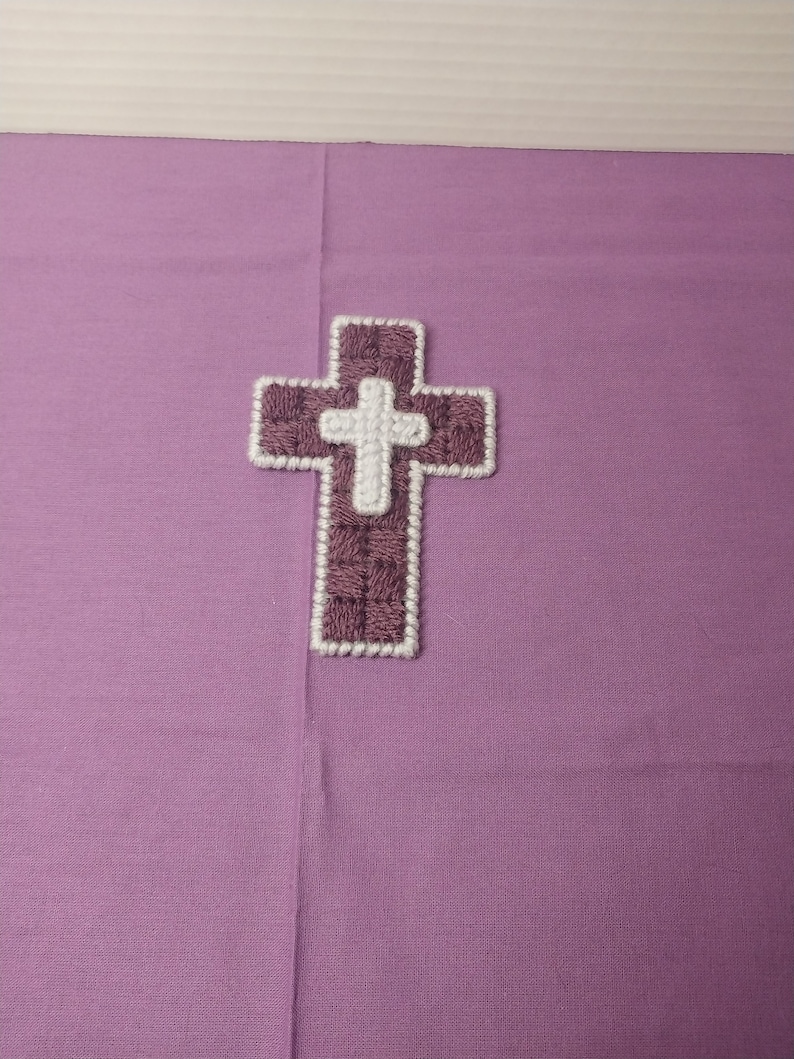 Plastic Canvas Cross Magnet - Etsy