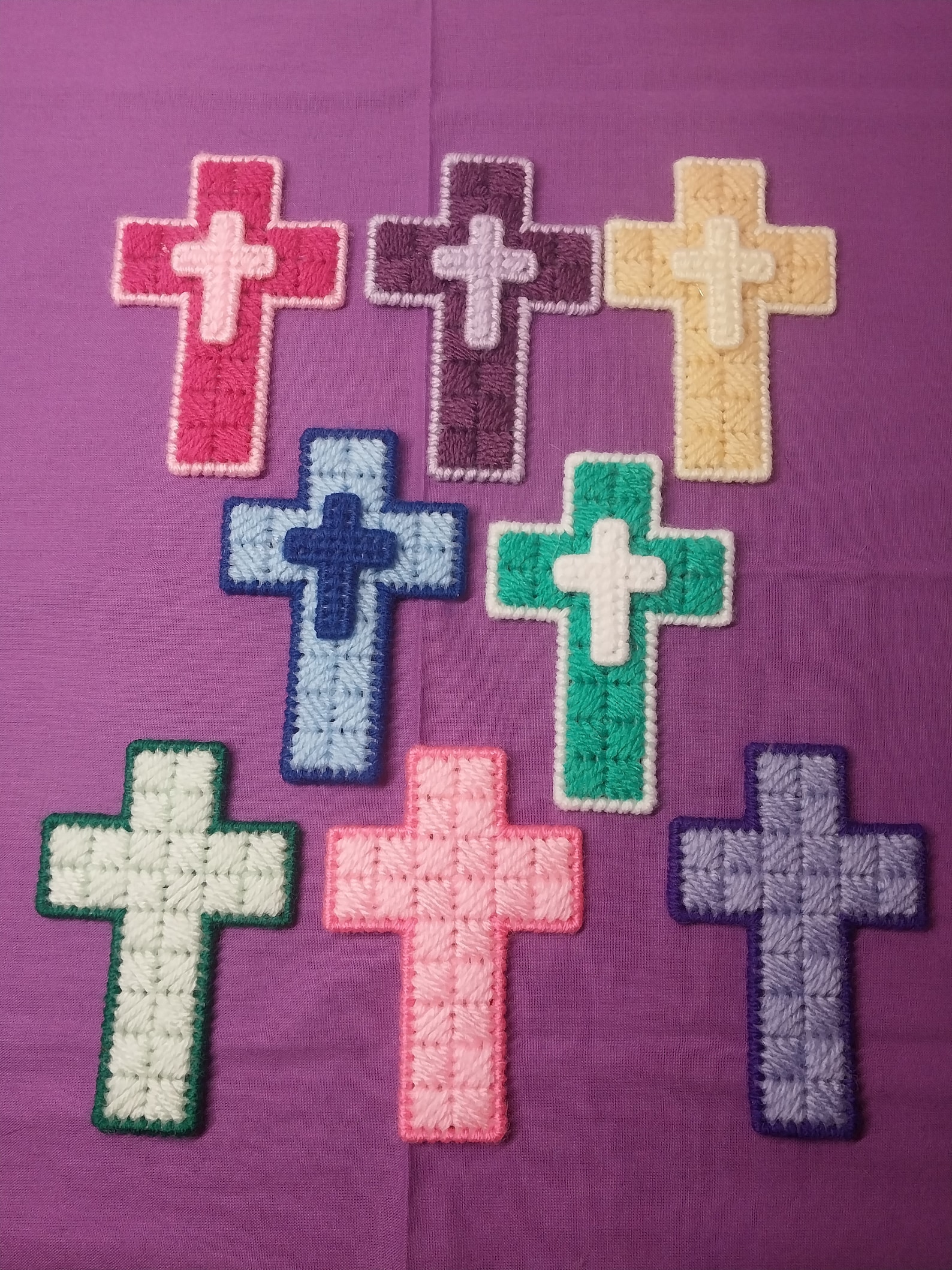 Plastic Canvas Cross Magnet - Etsy