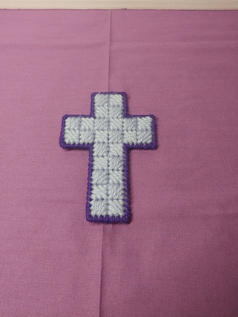 Plastic Canvas Cross Magnet - Etsy