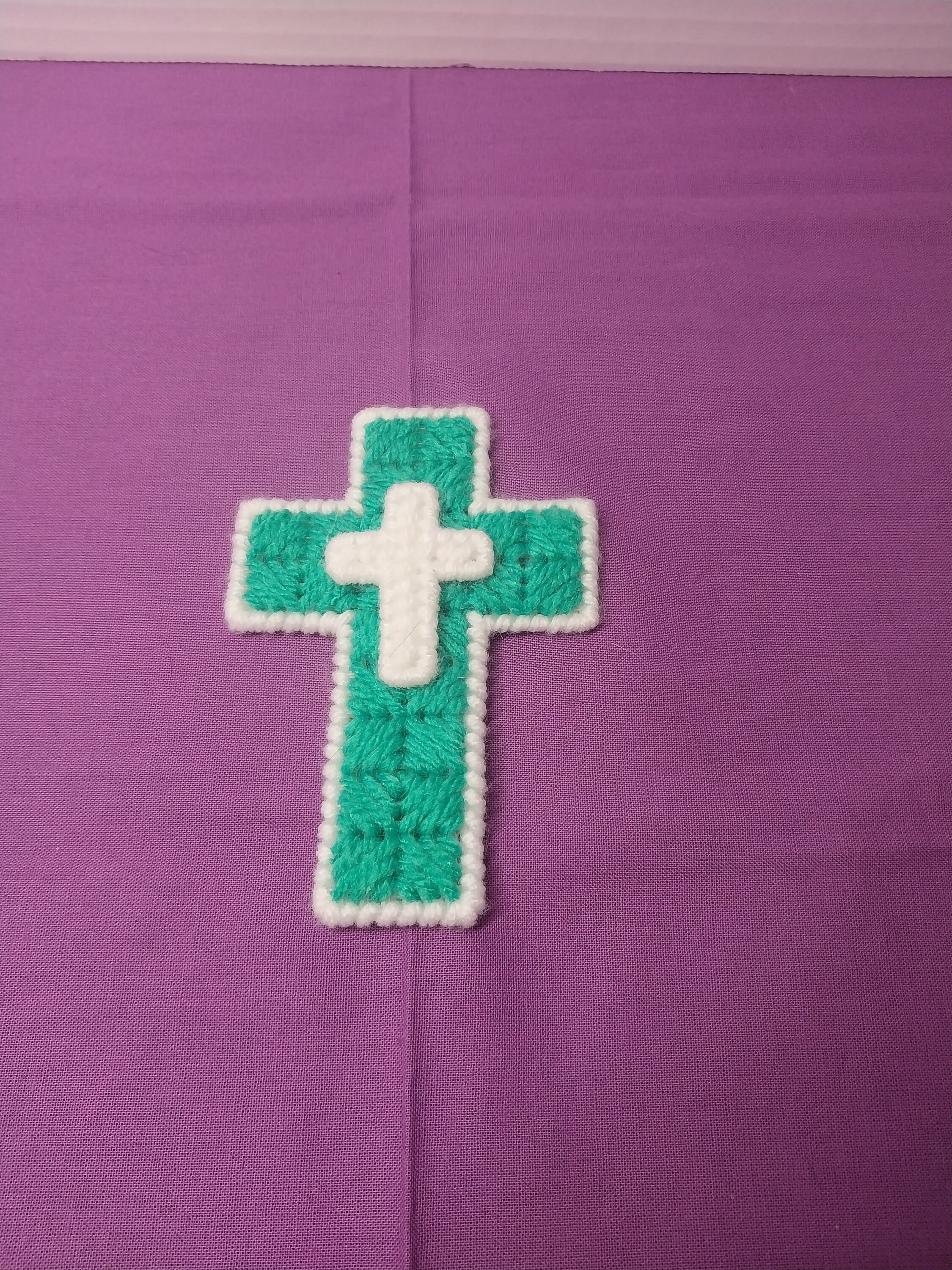 Plastic Canvas Cross Magnet - Etsy