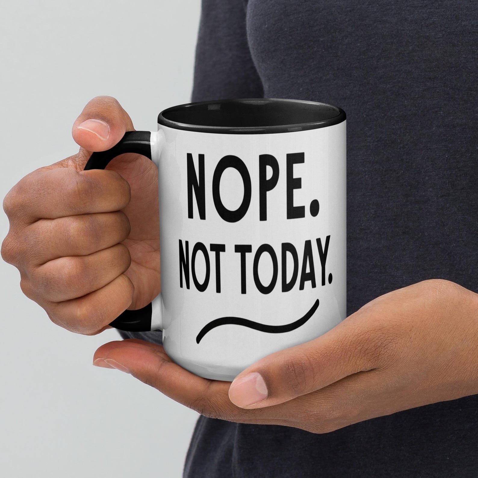 Funny Nope Not Today Mug - Sarcastic Coffee Cup for Work, Office, Home ...