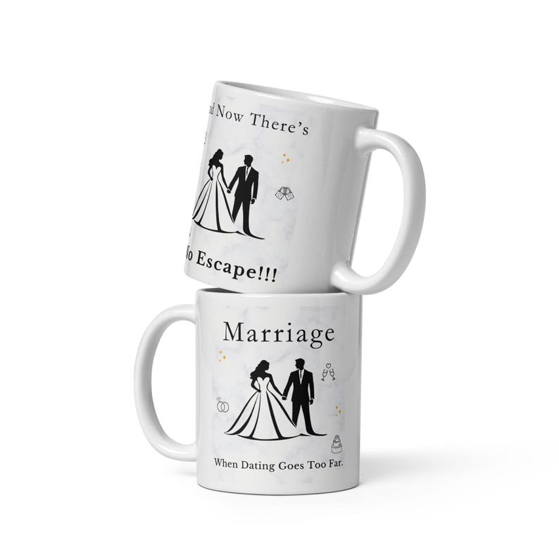Funny Marriage Mug – Wedding Gift for Couples – Anniversary Coffee Mug ...
