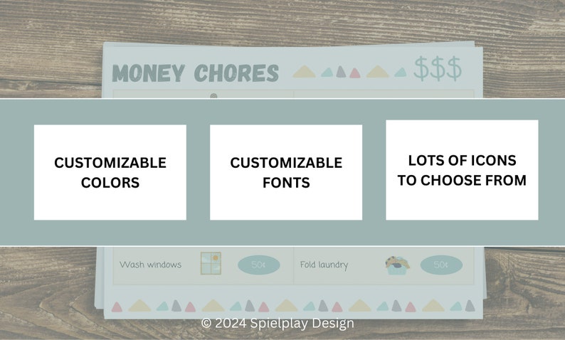 Editable Chore Chart for Kids - With Icons and Customization Available ...