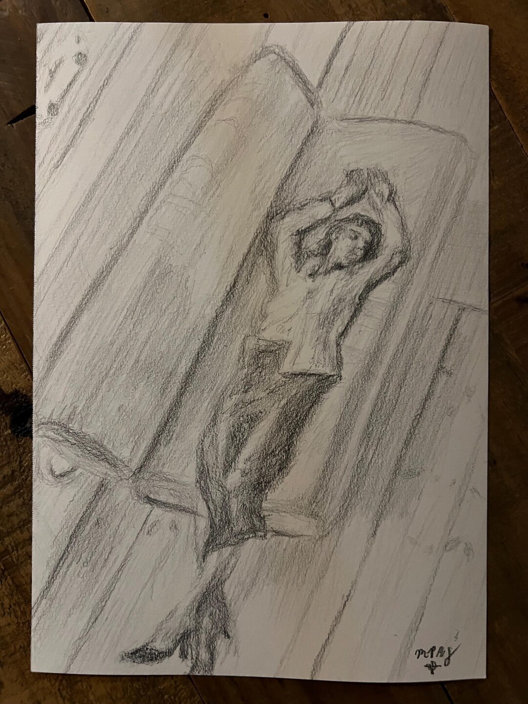 A Woman Sleeping - Original Pencil Drawing by Matthew Plaza (10x7 In ...
