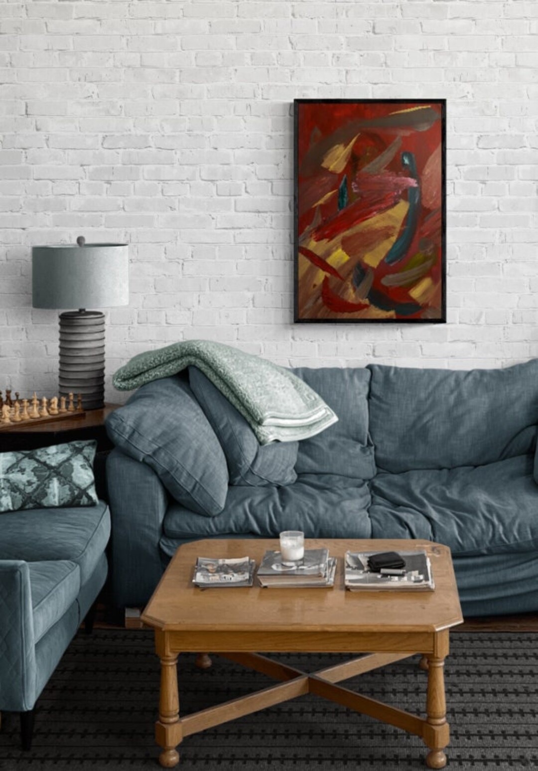 Petra - Original Abstract Painting by Matthew Plaza (36x24 In.) - Etsy